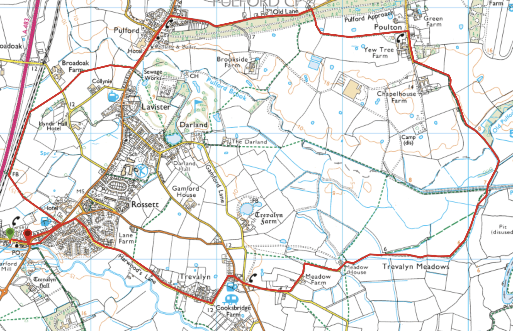 Rossett Longer Walks - Rossett Village