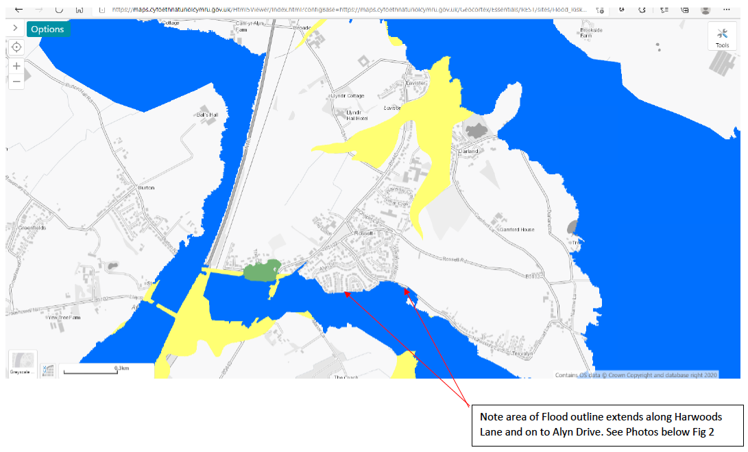 Missing Flood Map Detail - Rossett Village