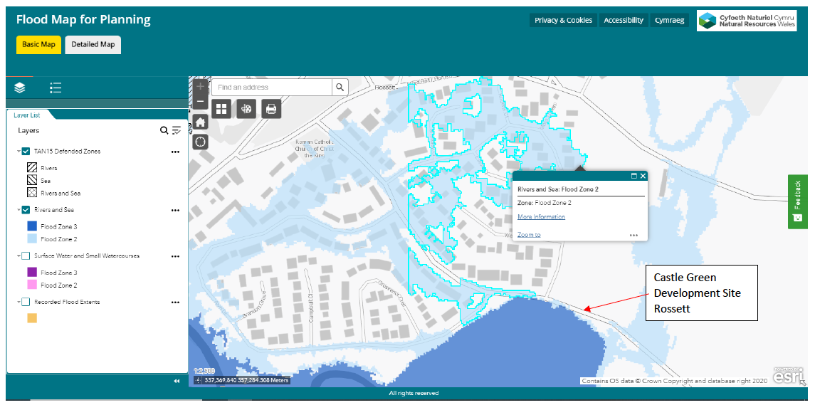 Missing Flood Map Detail - Rossett Village