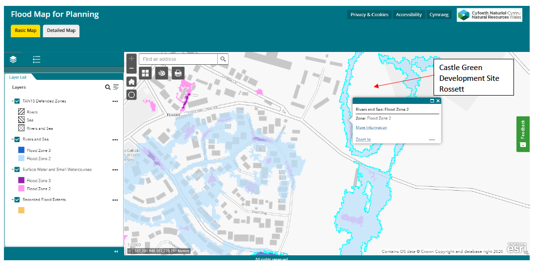 Missing Flood Map Detail - Rossett Village